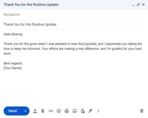 Thank You for the Good News (Email Examples)